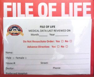 Cathedral City Police Department File of Life